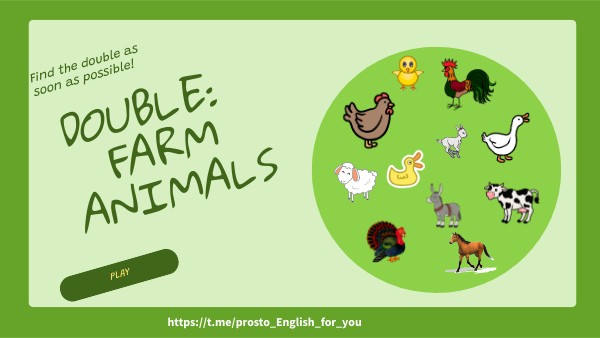 DOUBLE Farm animals GAME | Genially