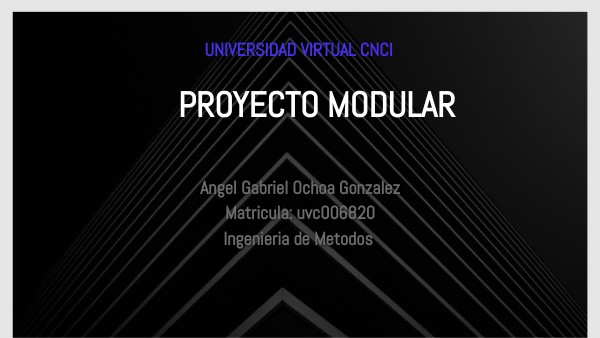 presentacion, ingenieria de metodos, proyecto modular