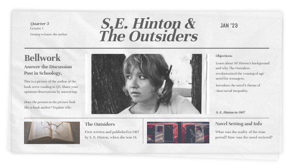 SE Hinton Outsiders Intro | Genially