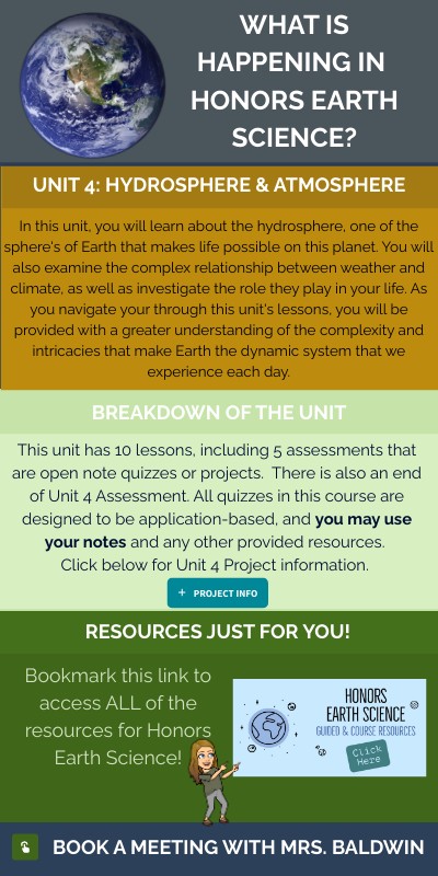 Honors - Unit 4 Earth Science