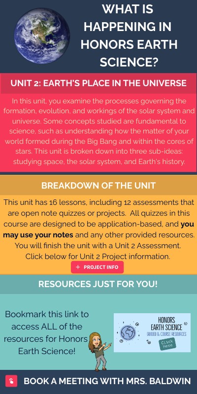 Honors Unit 2 Earth Science