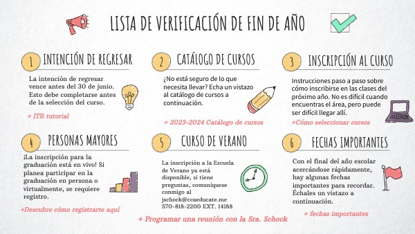 Spanish - End of Year Checklist - ESP