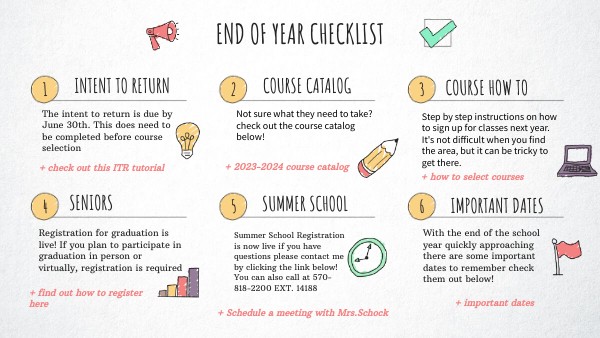 End of Year Checklist - ENG