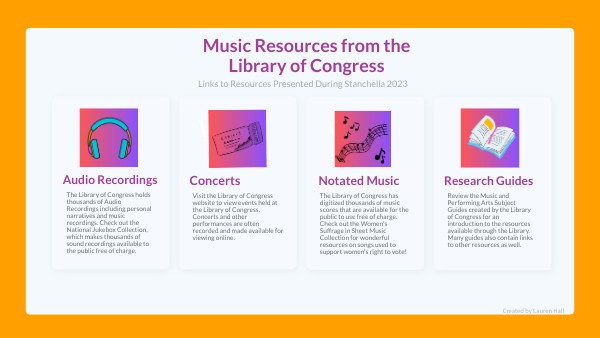 Music Resources from the Library of Congress