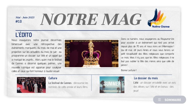 Notre Mag - n°10 - Mai - Juin 2023 | Genially