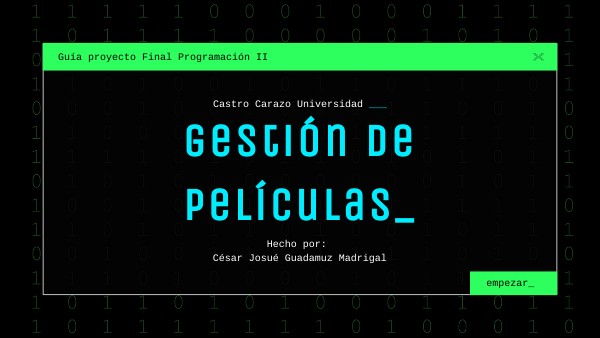 PROGRAMACIÓN DE COMPUTADORAS II | Genially