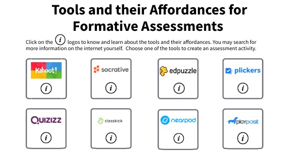 Session 5 - Tools for alternative assessments and their Affordances