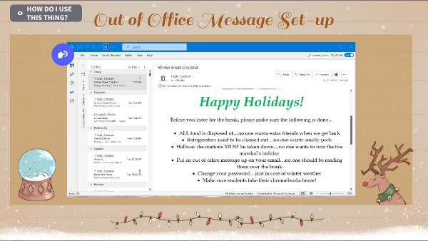 Out Of Office Message Set-Up