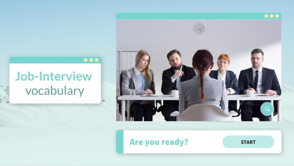 Job-interview Vocabulary Slide | Genially