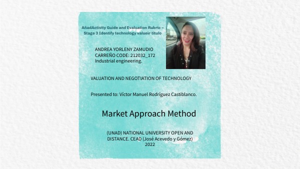 STAGE 3_Market approach method. | Genially