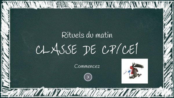 rituels du matin classe de cp/ ce1 | Genially