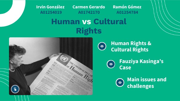 Team 8 - Human rights & cultural rights | Genially