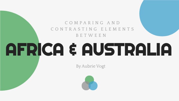 Compare and Contrast Africa and Australia
