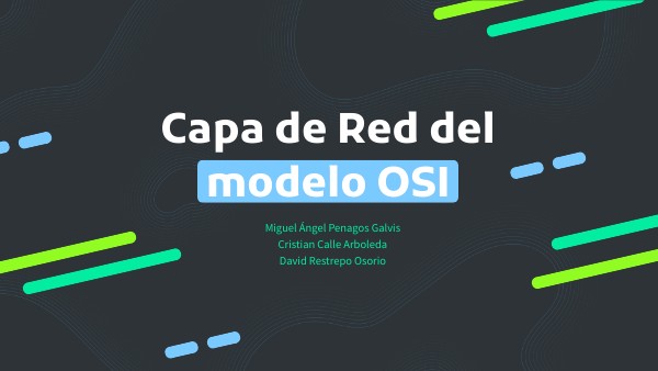 Capa de red del modelo OSI | Genially