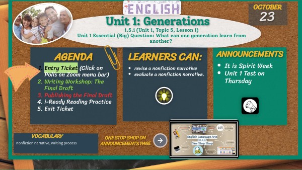 1.5.1 Writing Workshop: The Final Draft