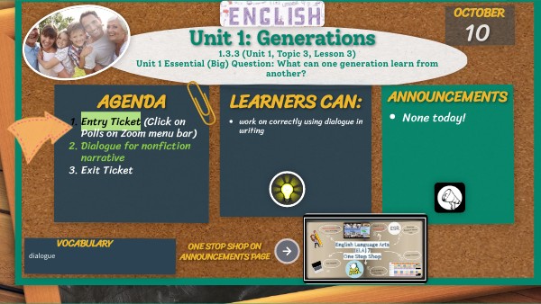 1.3.3 Live Classroom Dialogue | Genially