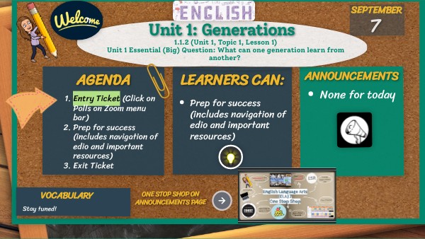 1.1.2 Live Classroom (Navigation of edio)