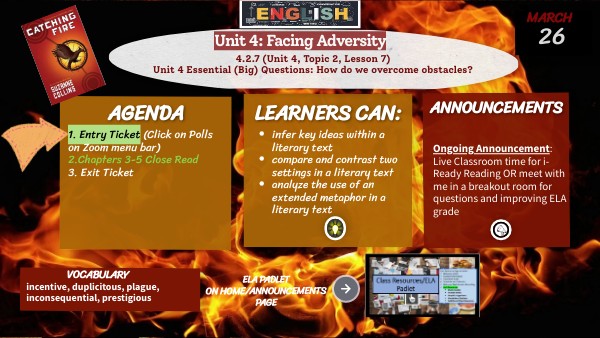 4.2.7 Live Classroom: Chapters 3-5 Close Read | Genially