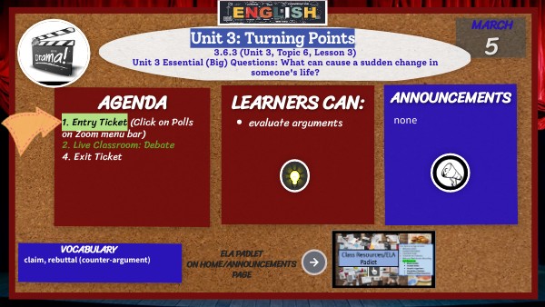 3.6.3 Live Classroom Debate | Genially
