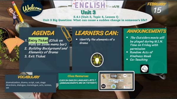 Building Background and Elements of Drama 3.4.1 | Genially