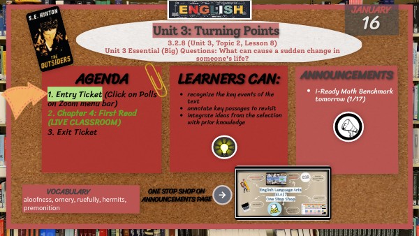 Live Classroom Chapter 4 First Read | Genially