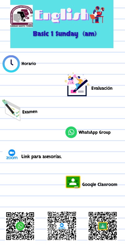 Basic 1 SUNDAY F-2-F am | Genially