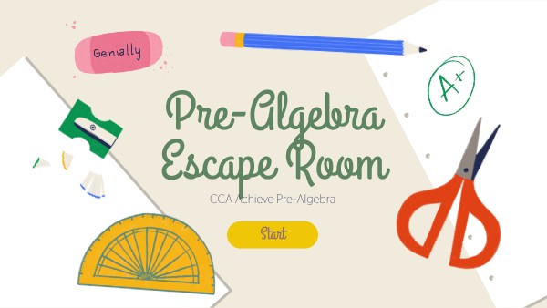 PRE-ALGEBRA ESCAPE ROOM