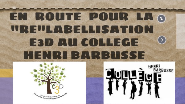 LABELLISATION E3D BARBUSSE | Genially