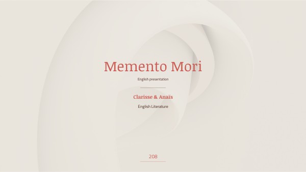 Memento mori English presentation | Genially