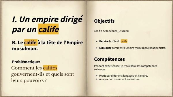 Copie - I. B. Le calife à la tête de l'Empire | Genially