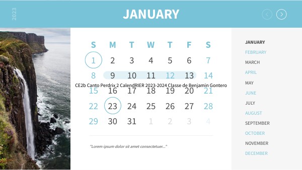 Calendrier | Genially