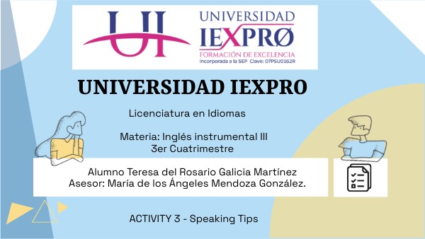 Speaking tips | Genially