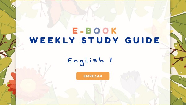 E-Book Weekly Study Guide - Englis 1 (A2) | Genially