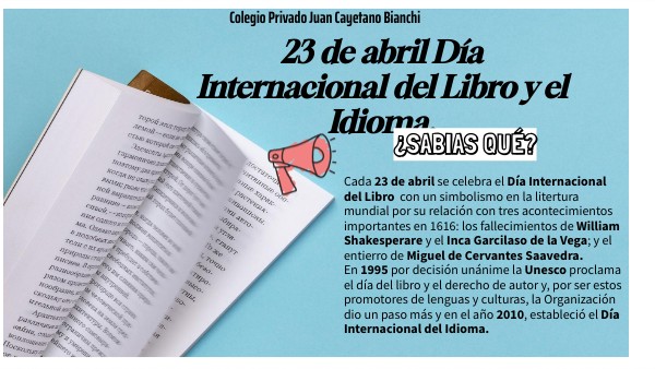 Día Internacional del Libro y el Idioma | Genially