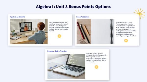 Unit 8 Bonus Options | Genially