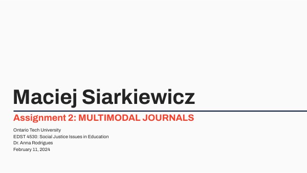 MULTIMODAL JOURNALS | Genially