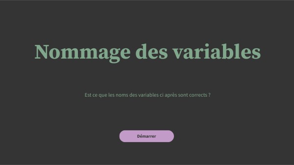 Règle nommage VBA | Genially