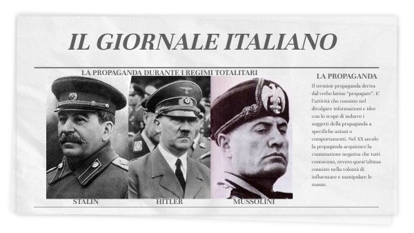 LA PROPAGANDA DURANTE I REGIMI TOTALITARI | Genially