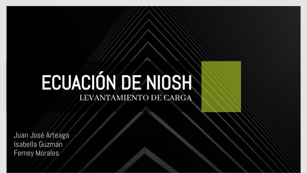 ecuación de niosh | Genially