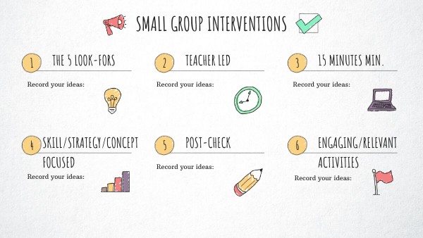 Small Group Intervention Notes