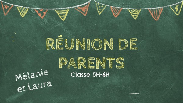 PRESENTATION réunion de parents