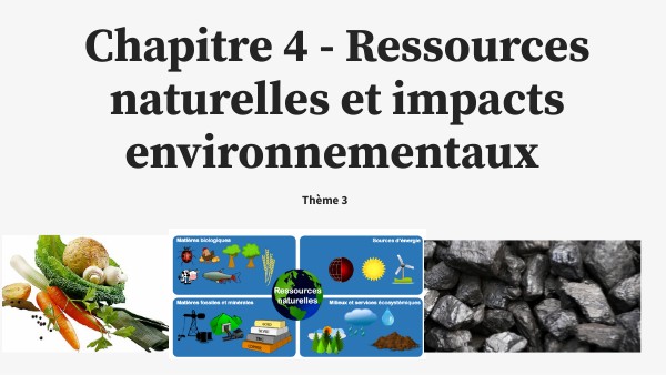 Chapitre 4 - Ressources naturelles et impacts environnementaux