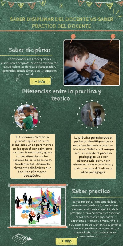 Saber diciplinar del docente vs saber practico del docente