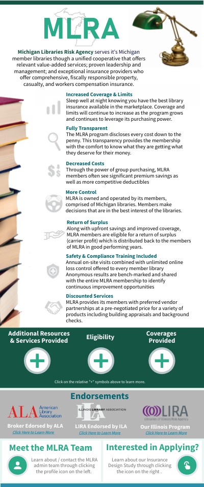 Michigan Libraries Risk Agency (MLRA) Landing Page