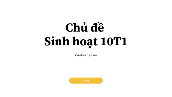 Sinh Hoạt 10T1