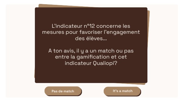 Match ou pas match | Genially