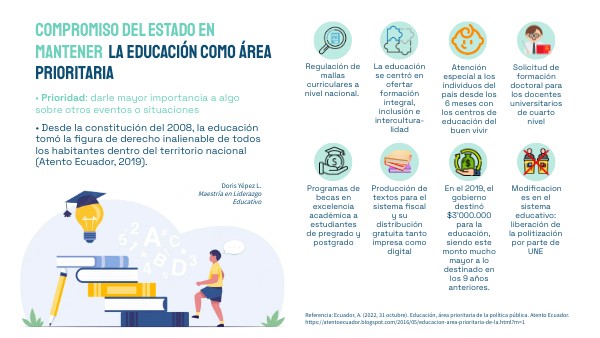 Compromiso del Estado en mantener la educación como área prioritaria ...