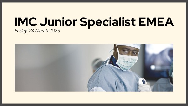 IMC Junior Specialist EMEA Application