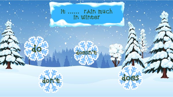 Snowflakes Present Simple | Genially