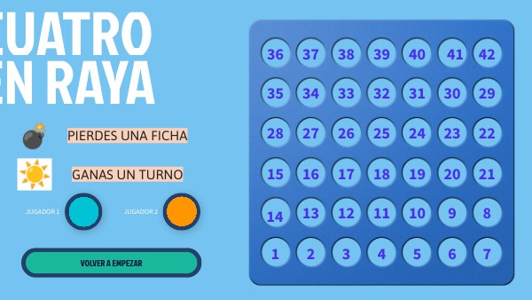 ¡JUGAMOS A CUATRO EN RAYA!